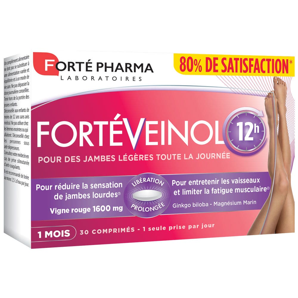 Forté Pharma Forté Veinol Forteveinol 12h 30 Tablets 30 comprimés à ...