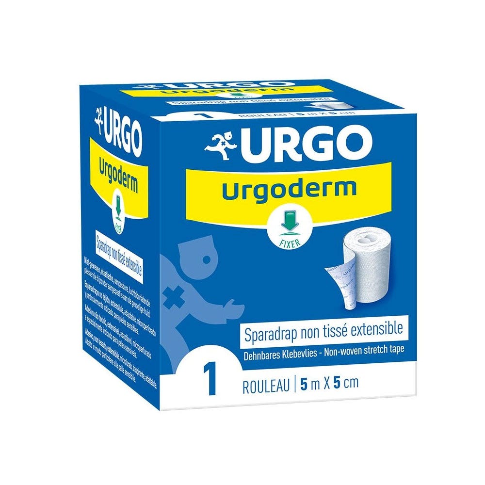 Urgo Non-woven stretch plaster 5m x 5cm Urgoderm x1 roll - Easypara