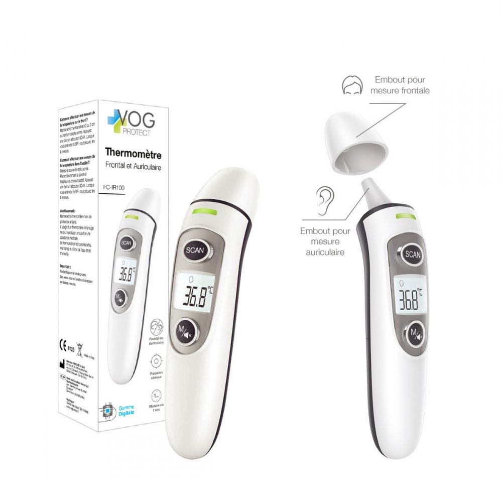 Vog Protect Frontal and ear infrared thermometer - Easypara