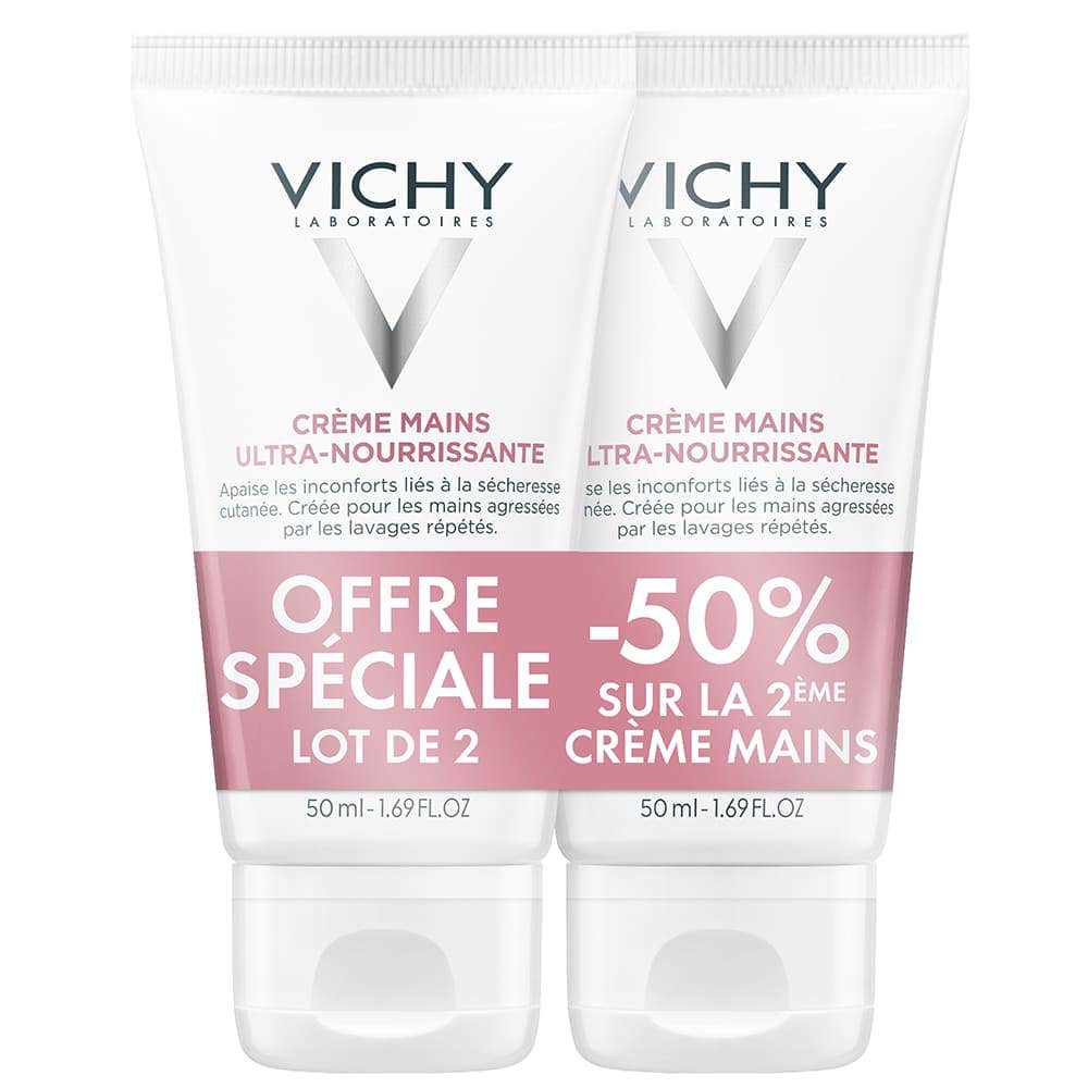 Vichy Ultra-nourishing hand cream 2x50ml - Easypara