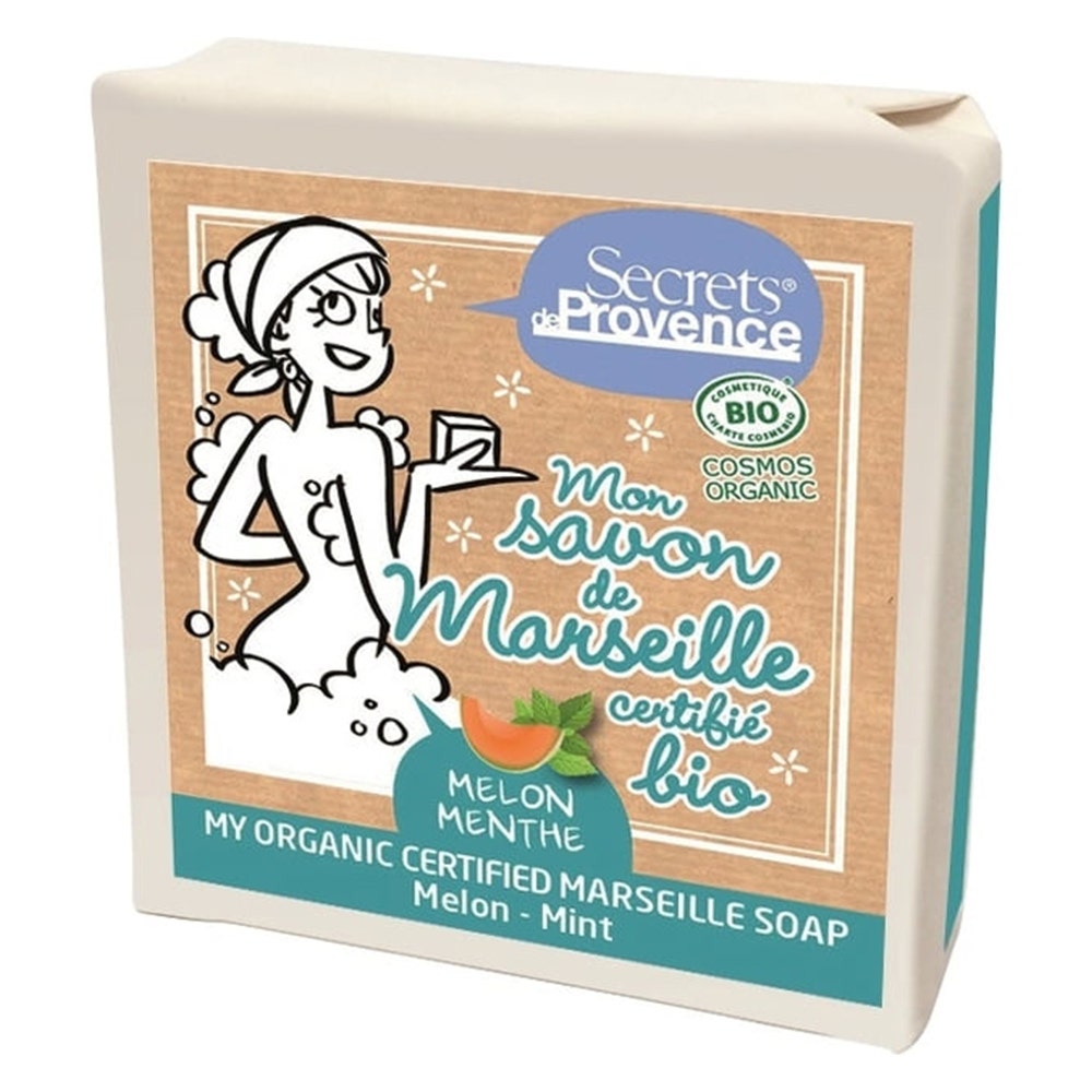 Secrets de Provence Melon and mint Marseille Soaps 100g - Easypara