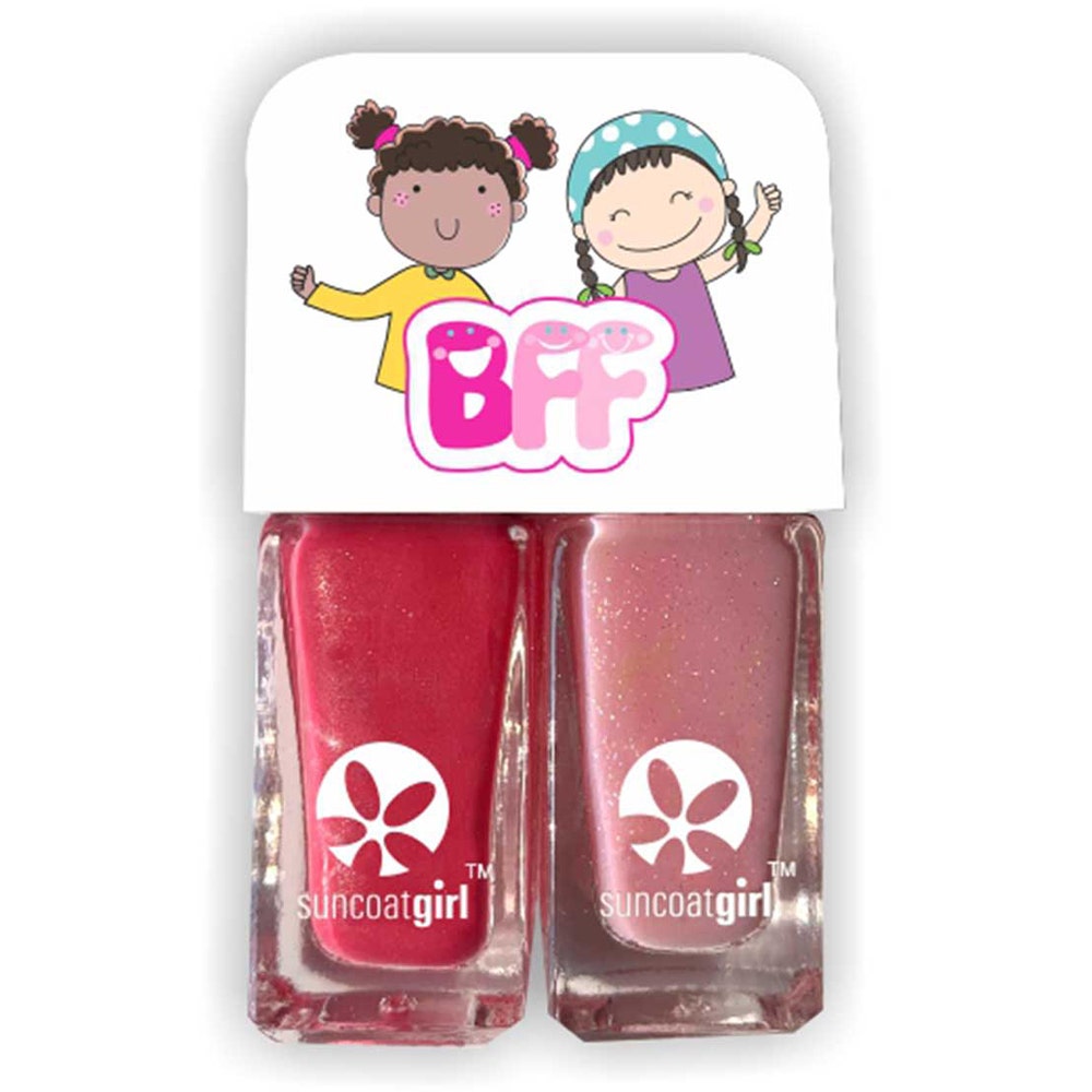 Suncoat Girl Sweeties Nail Polish Duo Bright Rose + Pale Glitter Pink 2 ...