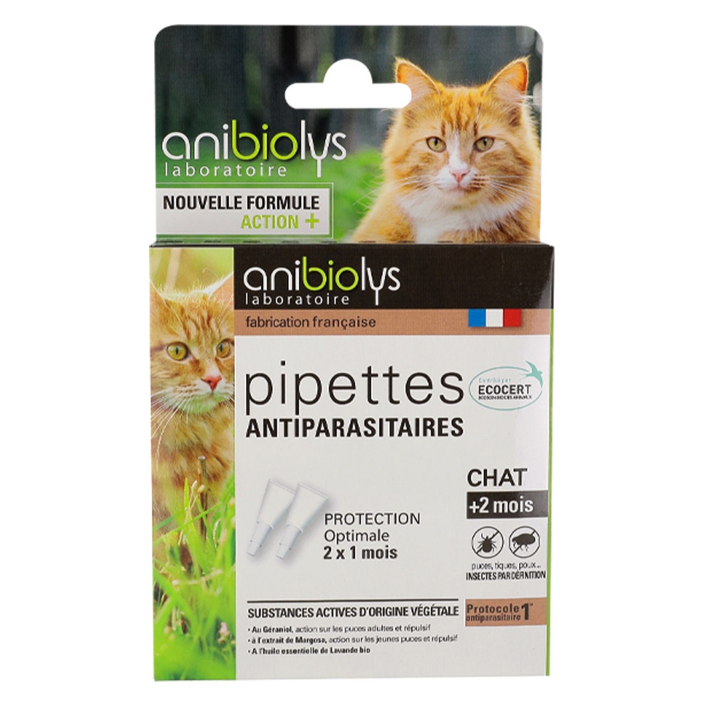 Anibiolys Cat Pest Control Pipettes + 12 Months x2 - Easypara