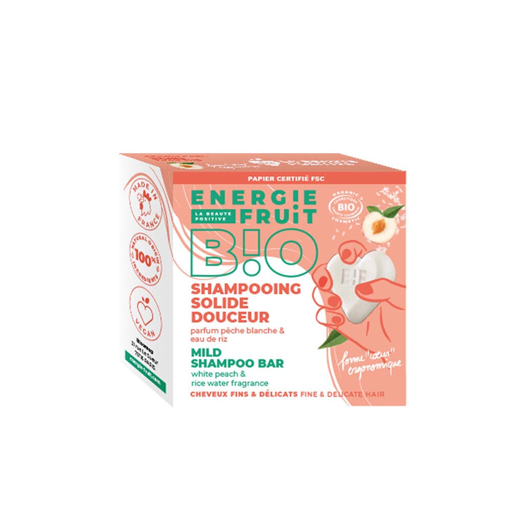 Energie Fruit White Peach and Rice Water Solid Shampoo Fine hair - Easypara