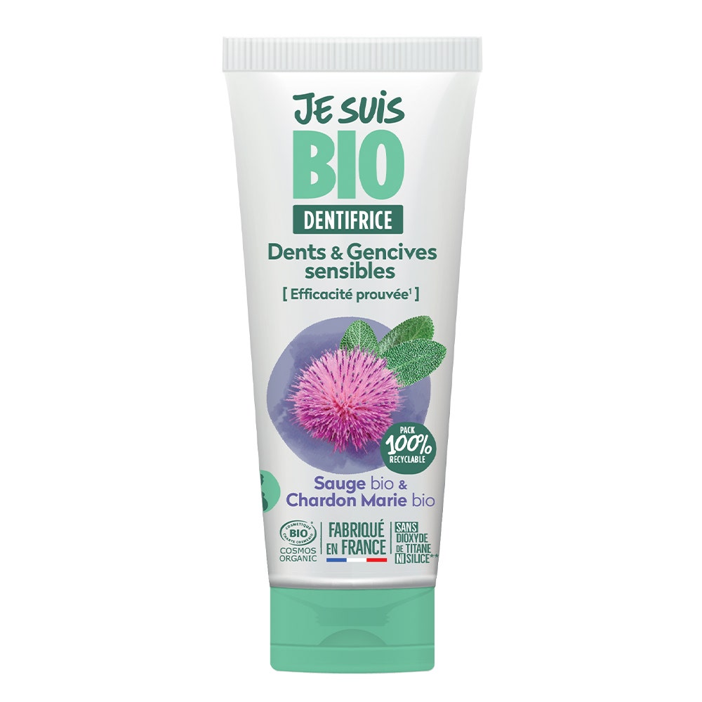 Je suis Bio Toothpaste Sensitive Teeth & Gums Sage and Milk Thistle ...
