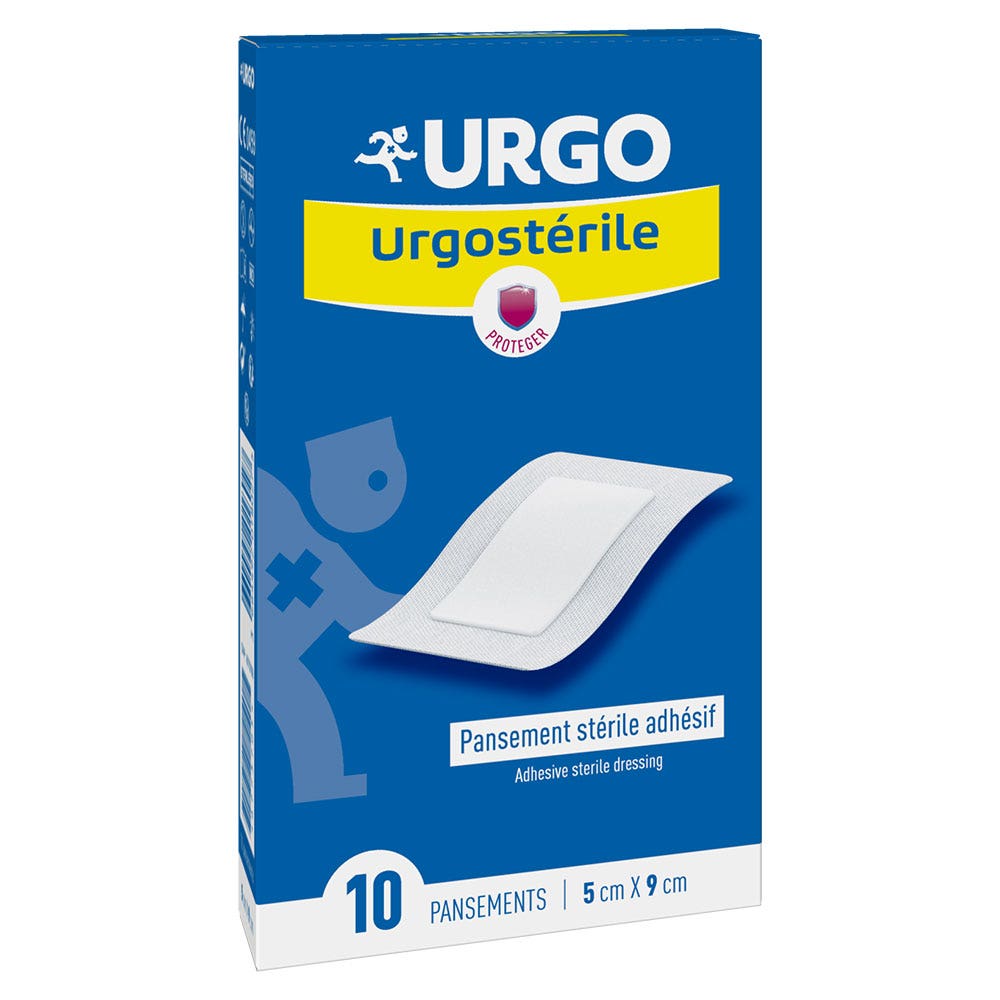 Urgo Adhesive Sterile Plasters 5cm x 9cm Box of 10 - Easypara