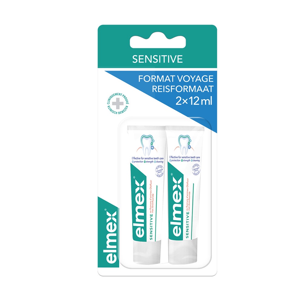 Elmex Sensitive Toothpaste Travel Tubes 2x12ml - Easypara