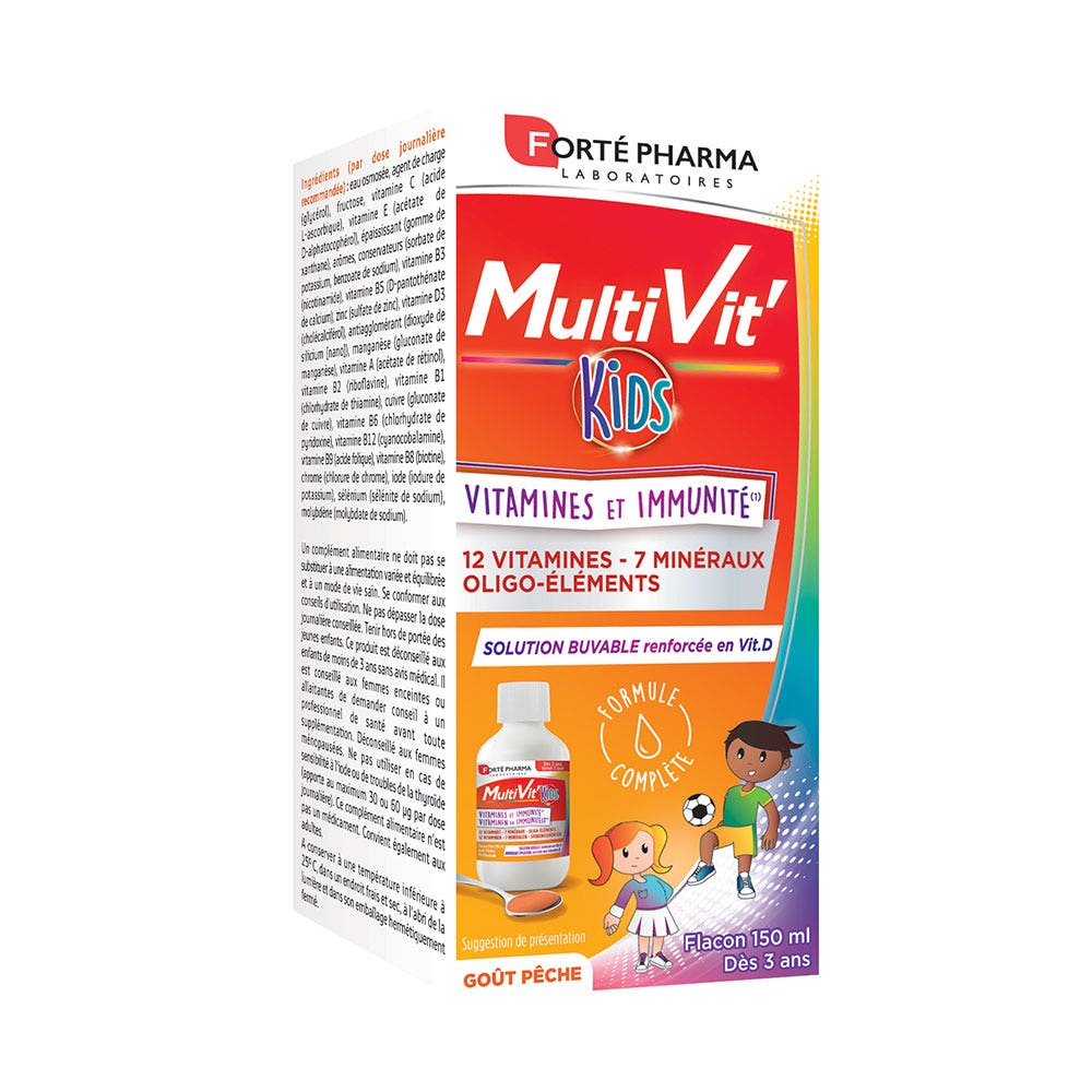 Forté Pharma MultiVit'4G Children's Syrups Vitamins and Immunity Kids ...