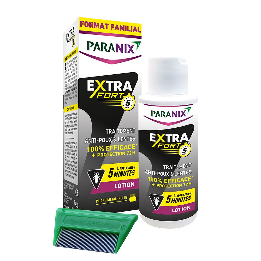 Paranix Extra Fort Anti-Lice And Nits Lotion 200ml + metal comb ...