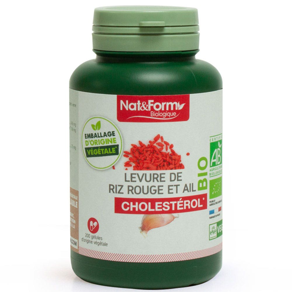 Nat&Form Organic Red Rice and Garlic Yeast Cholesterol 200 capsules ...