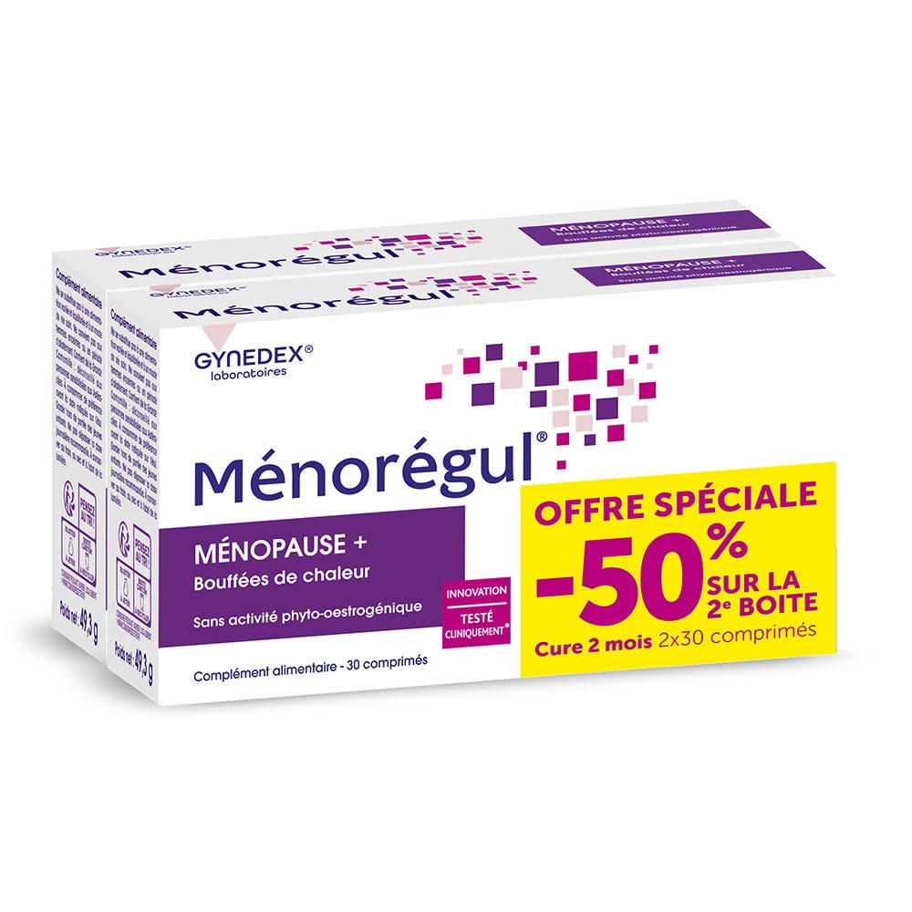 Novodex Menopause+ Hot flushes Menoregul 2x30 tablets - Easypara