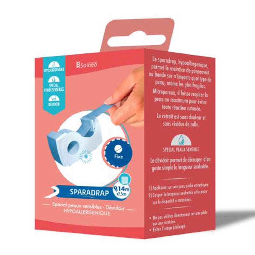 Soineo Plaster with dispenser 9.14mx2.5cm Special for Sensitive Skin 1 ...