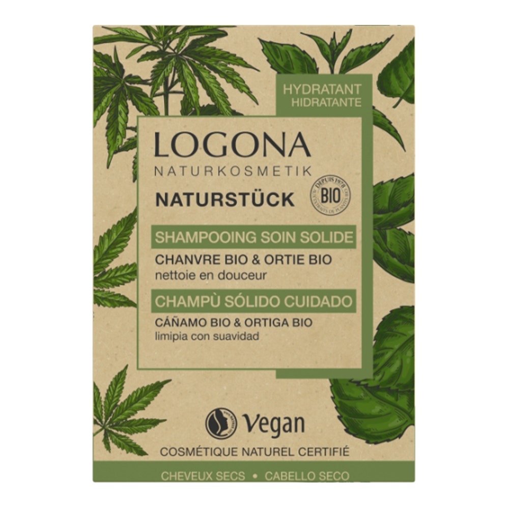 Logona Solide Care Shampoo Organic Hemp and Nettle Dry Hair 60g - Easypara