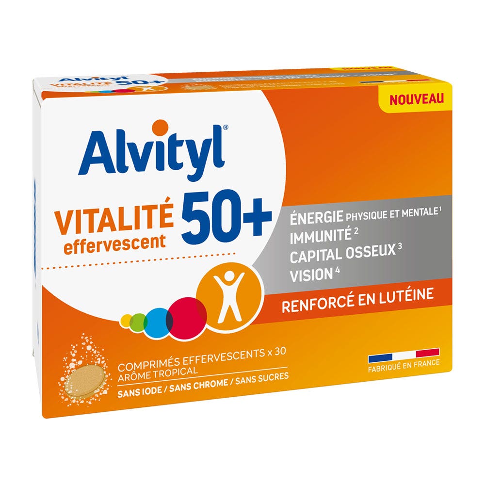 Alvityl Vitality 50+ 30 effervescent tablets - Easypara