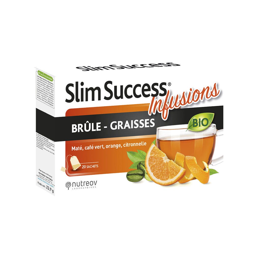 Nutreov Slim Success Organic Fat Burner Herbal Teas 20 sachets - Easypara