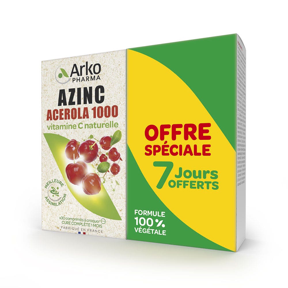 Arkopharma Azinc Acerola 1000 2x30 tablets - Easypara