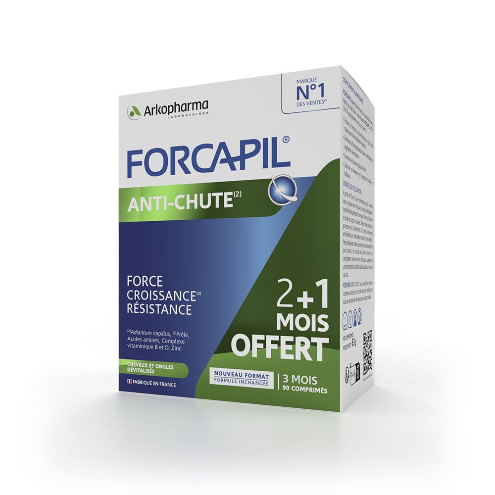 Arkopharma Forcapil Anti-Hair loss - Buy 2 months + 1 months free 90 ...