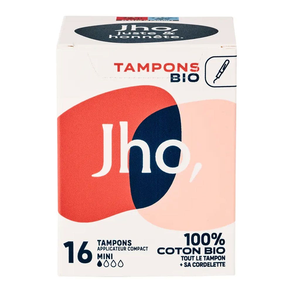 Jho Tampons With Compact Applicator In organic cotton x16 - Easypara