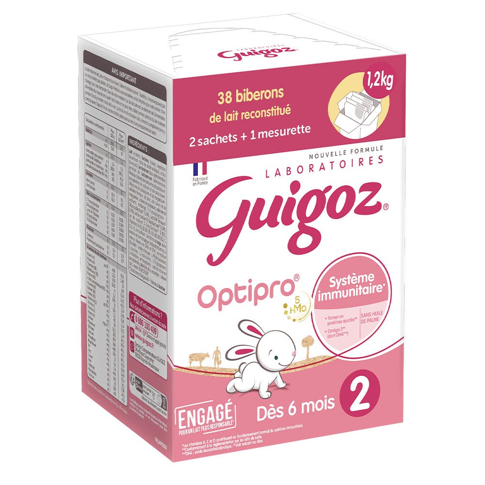 Guigoz Optipro Milk Powder 2 From 6 months 1.2kg - Easypara