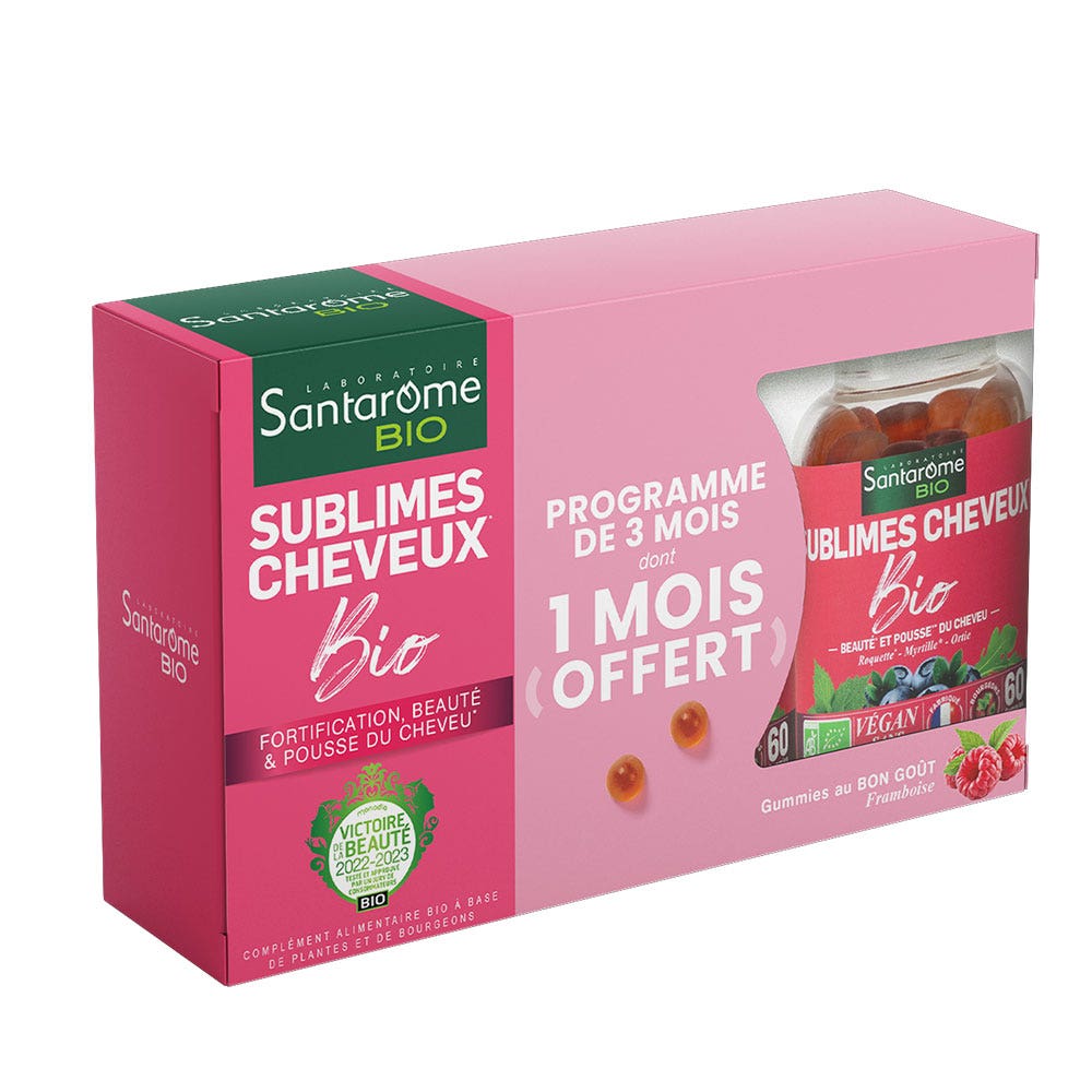 Santarome Sublime Organic Hair 3x60 gummies - Easypara