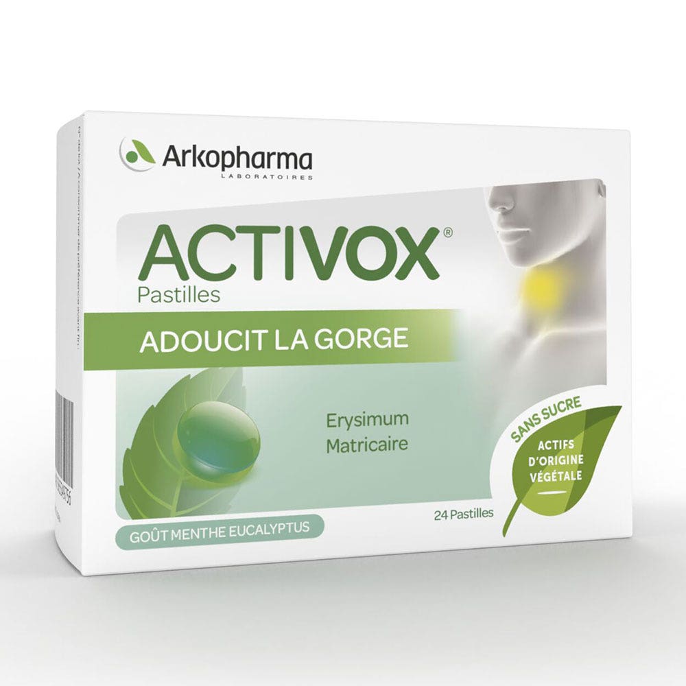 Arkopharma Activox Sugar Free Lozenges X 24 Mint Eucalyptus Flavour ...