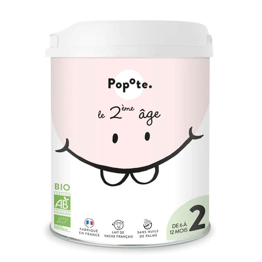 Popote Organic 2nd Age Infant Milk 6 to 12 months 800g - Easypara