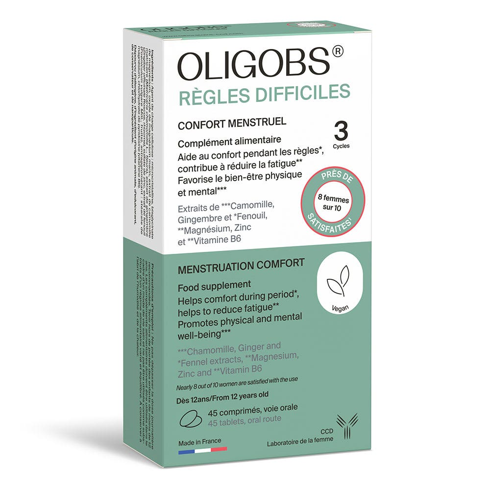 Ccd Oligobs Menstrual Comfort Difficult Periods 3 Cycle 45 tablets ...