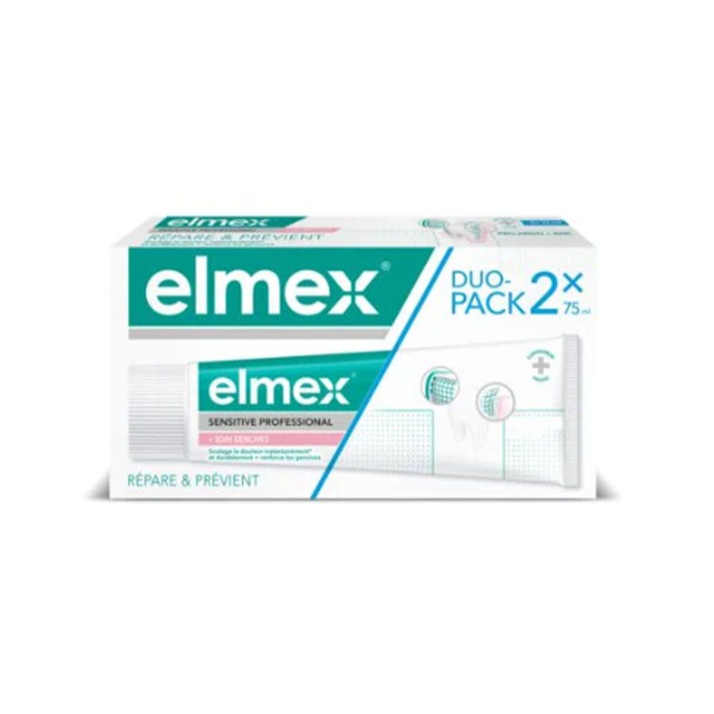 Elmex Sensitive Professional Toothpaste Gum Care 2x75ml - Easypara