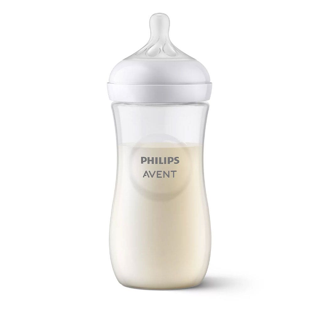 Avent Natural Response Plastic Feeding Bottle 3 Months and over 330ml ...