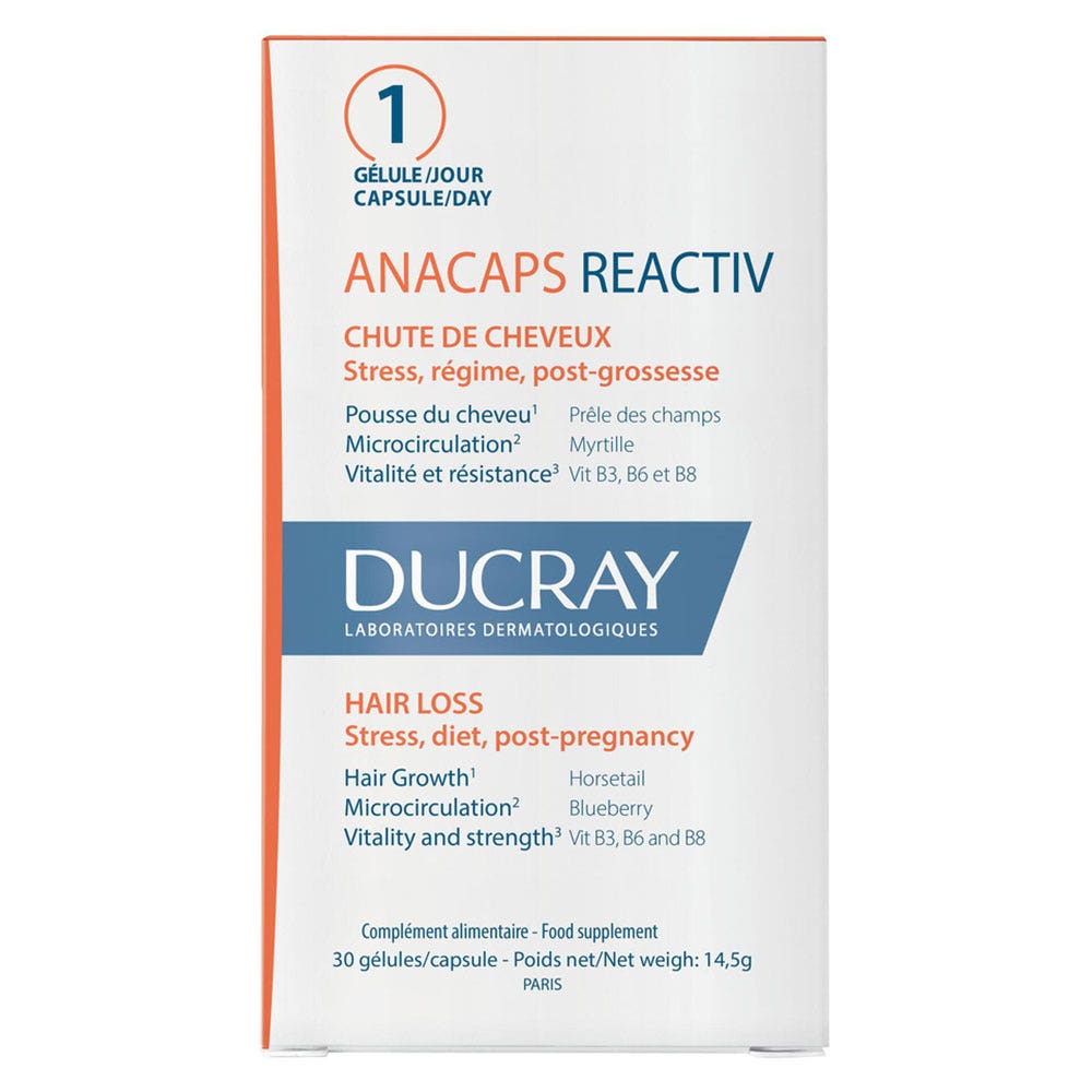 Ducray Anacaps Reactive Hair Loss Reactive 30 capsules - Easypara