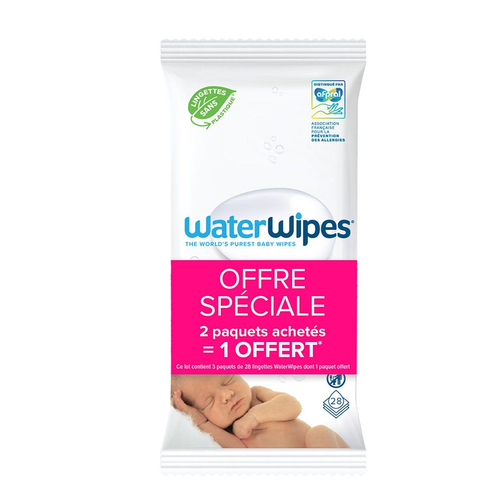 Waterwipes Baby Wipes Nomad pack 2x28 + 1 free pack - Easypara