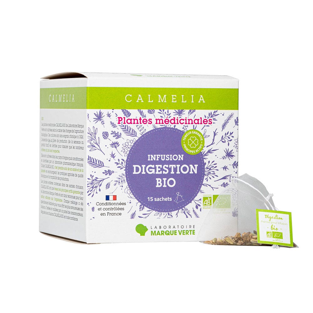 Calmelia Organic Digestion Herbal Teas 15 tea bags - Easypara