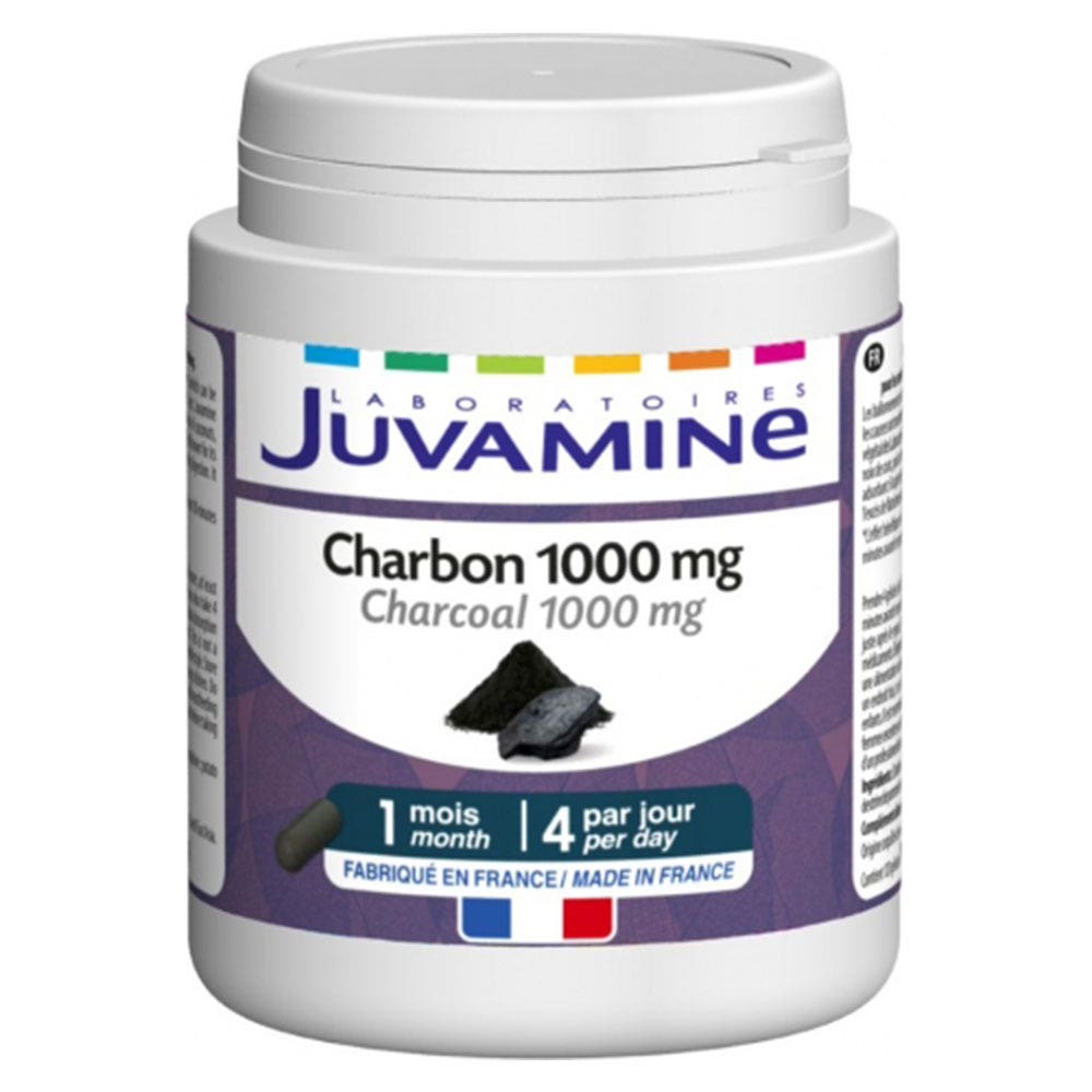 Juvamine Charbon 1000mg 120 Gélules - Easypara