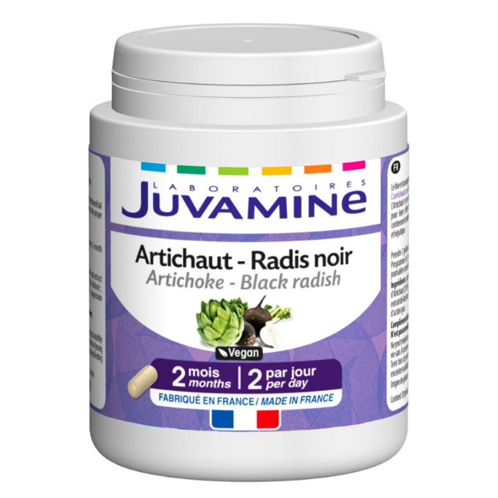 Juvamine Artichoke Black radish 120 Vegetable Capsules - Easypara