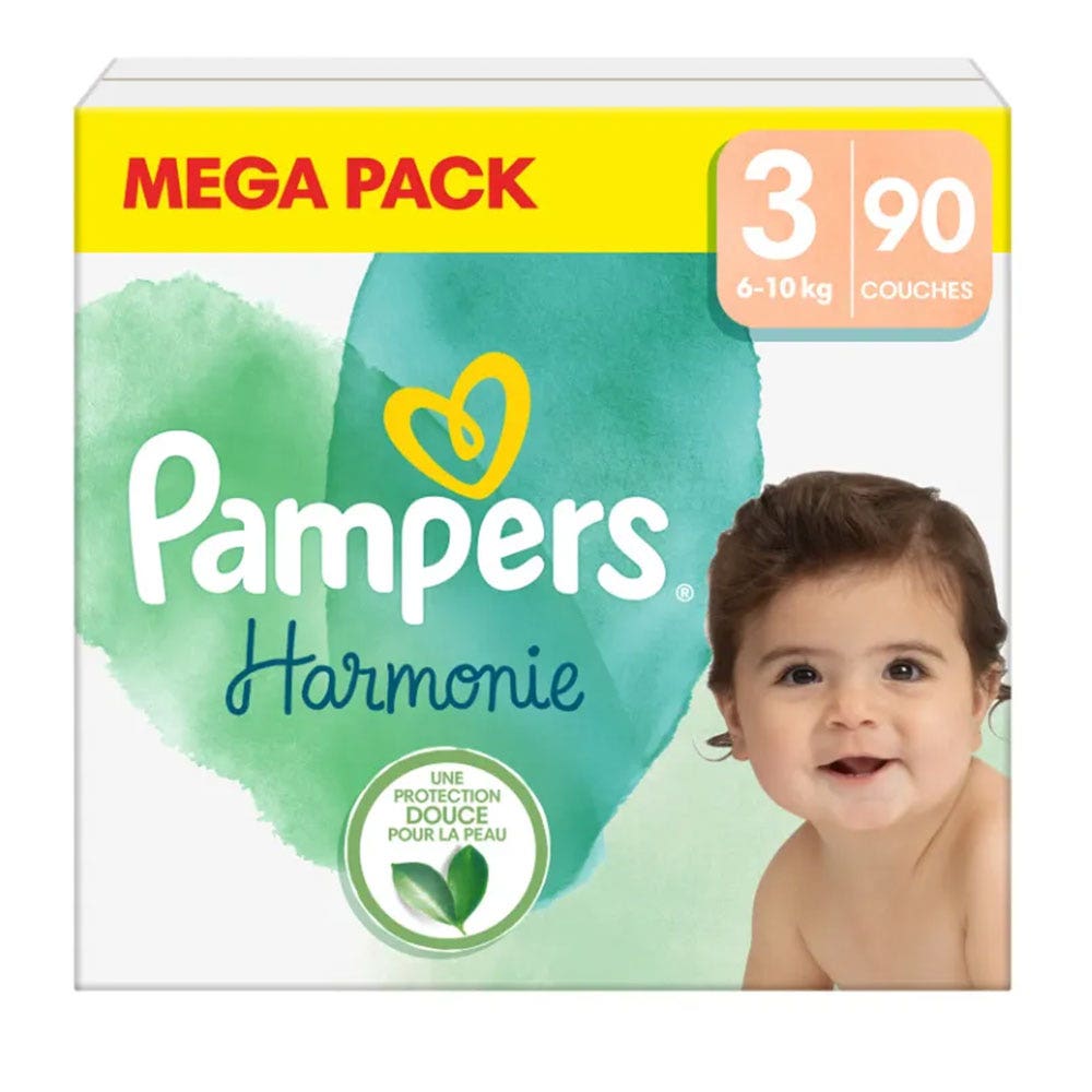 Pampers Harmonie Nappies Size 3 6 to 10kg x90 - Easypara