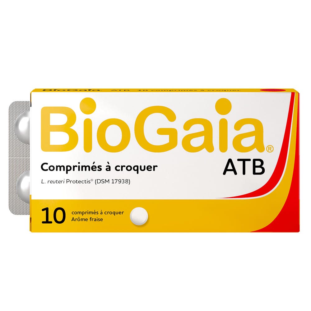 Biogaia ATB Strawberry Flavour Chewable Tablets x10 - Easypara