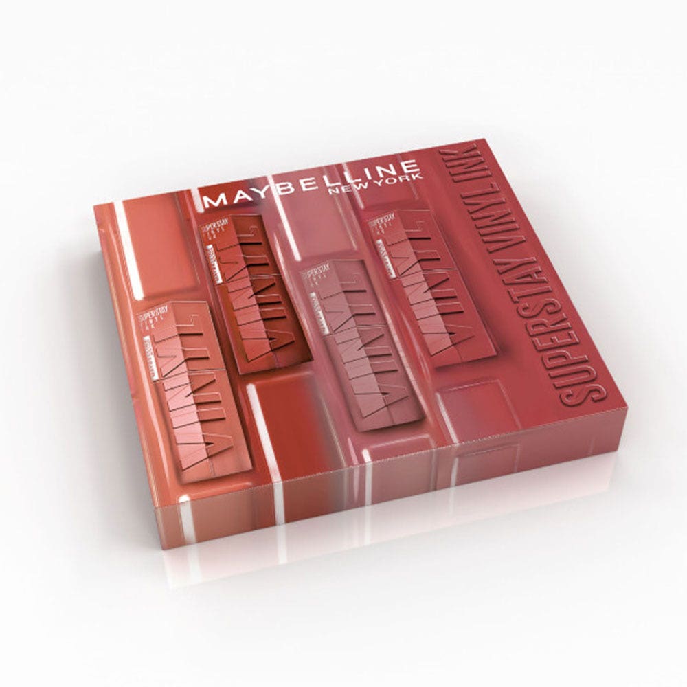 Maybelline New York Superstay Vinyl Ink Giftboxes 4 Nude Shock Lips ...