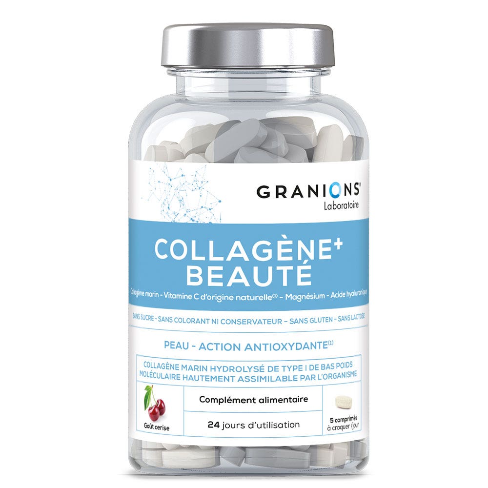 Granions Collagen+ beauty Cherry 120 chewable tablets - Easypara