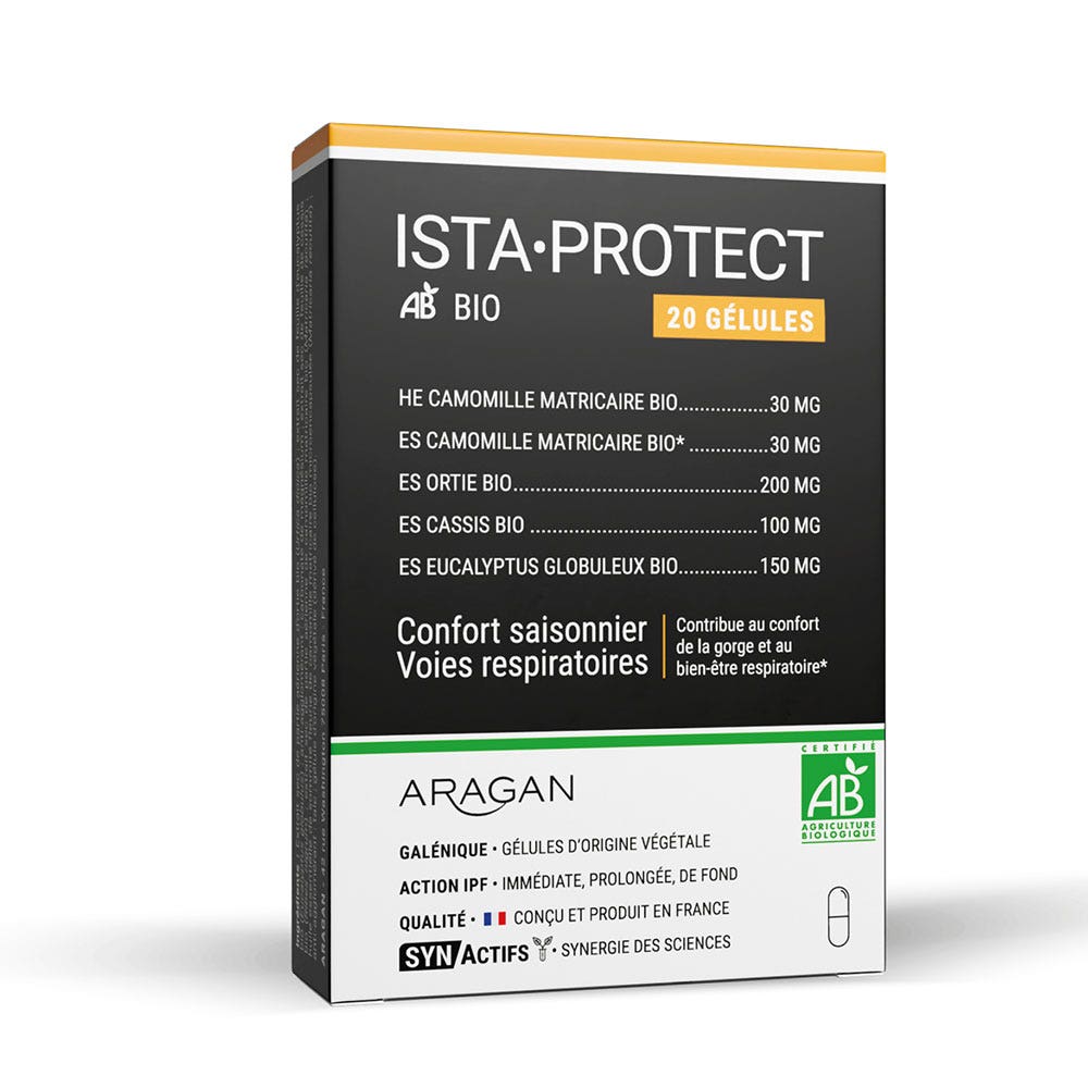 Aragan Synactifs ISTAPROTECT® BIO Confort saisonnier et voies respiratoires x 20 capsules - Easypara