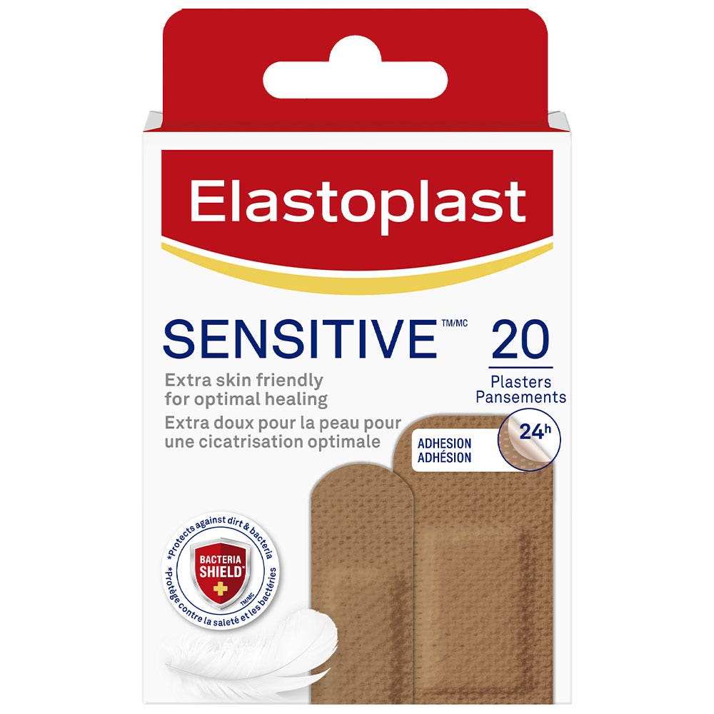 Elastoplast Sensitive Skin Plasters Shade 2 2 sizes x20 - Easypara