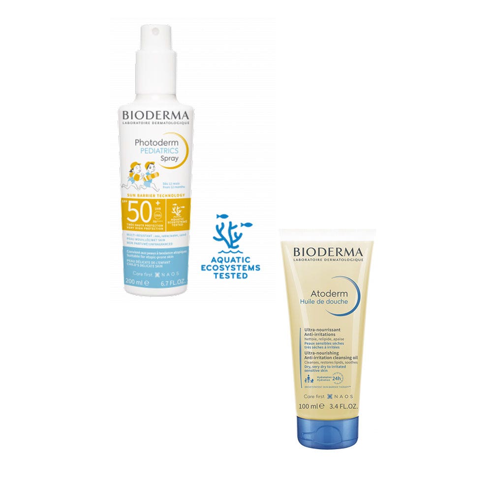 Bioderma Photoderm Atoderm SPF50+ Spray and Shower Oil Pediatrics ...