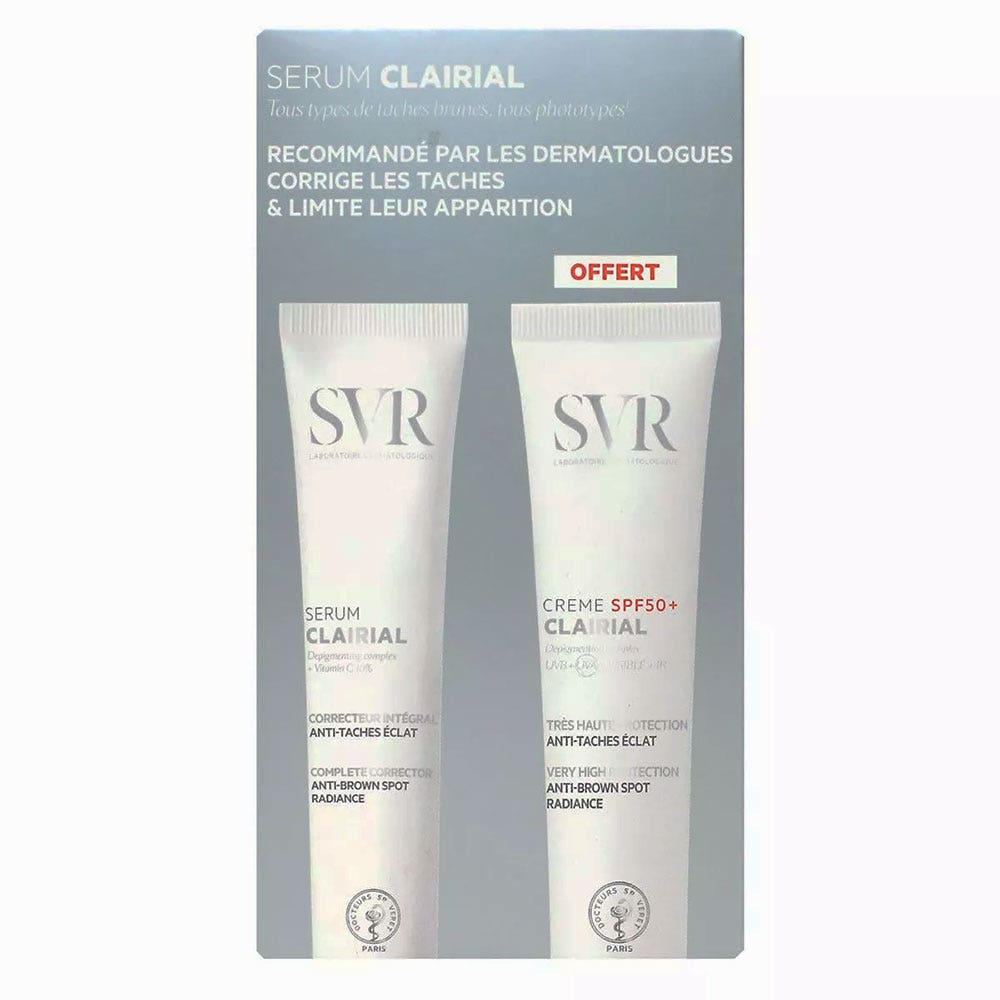 Svr Clairial Giftboxes Serum 40ml + SPF50+ Cream 40ml Anti-Tâches ...
