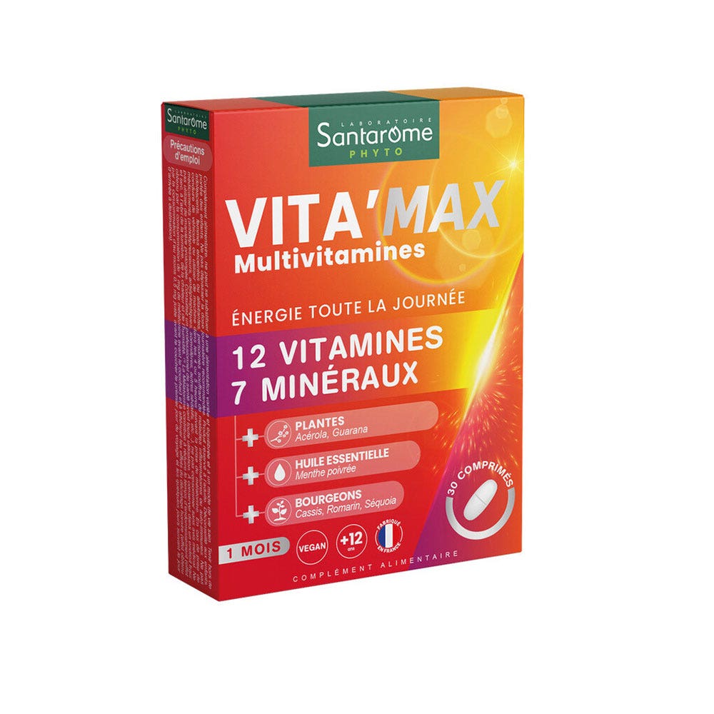 Santarome Vita'max Multivitamins From 12 years old 30 tablets - Easypara