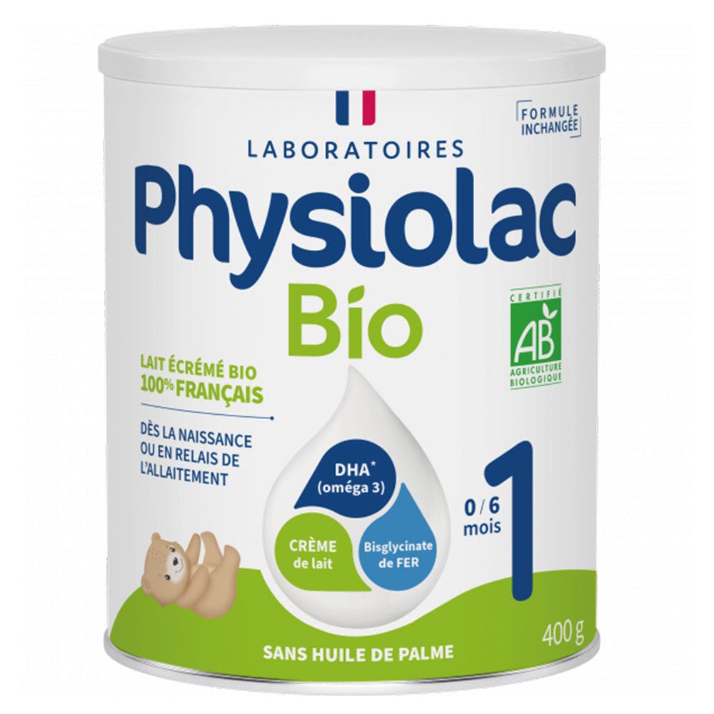 Physiolac Bio Milk Dès La Naissance 0 à 6 mois 400g - Easypara