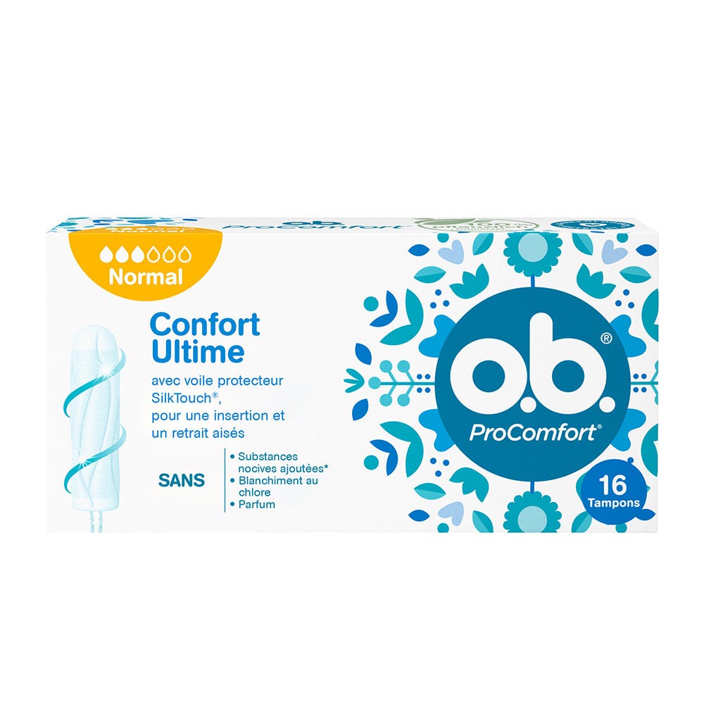 O.B. Pro Comfort Normal pads Without applicator x16 - Easypara
