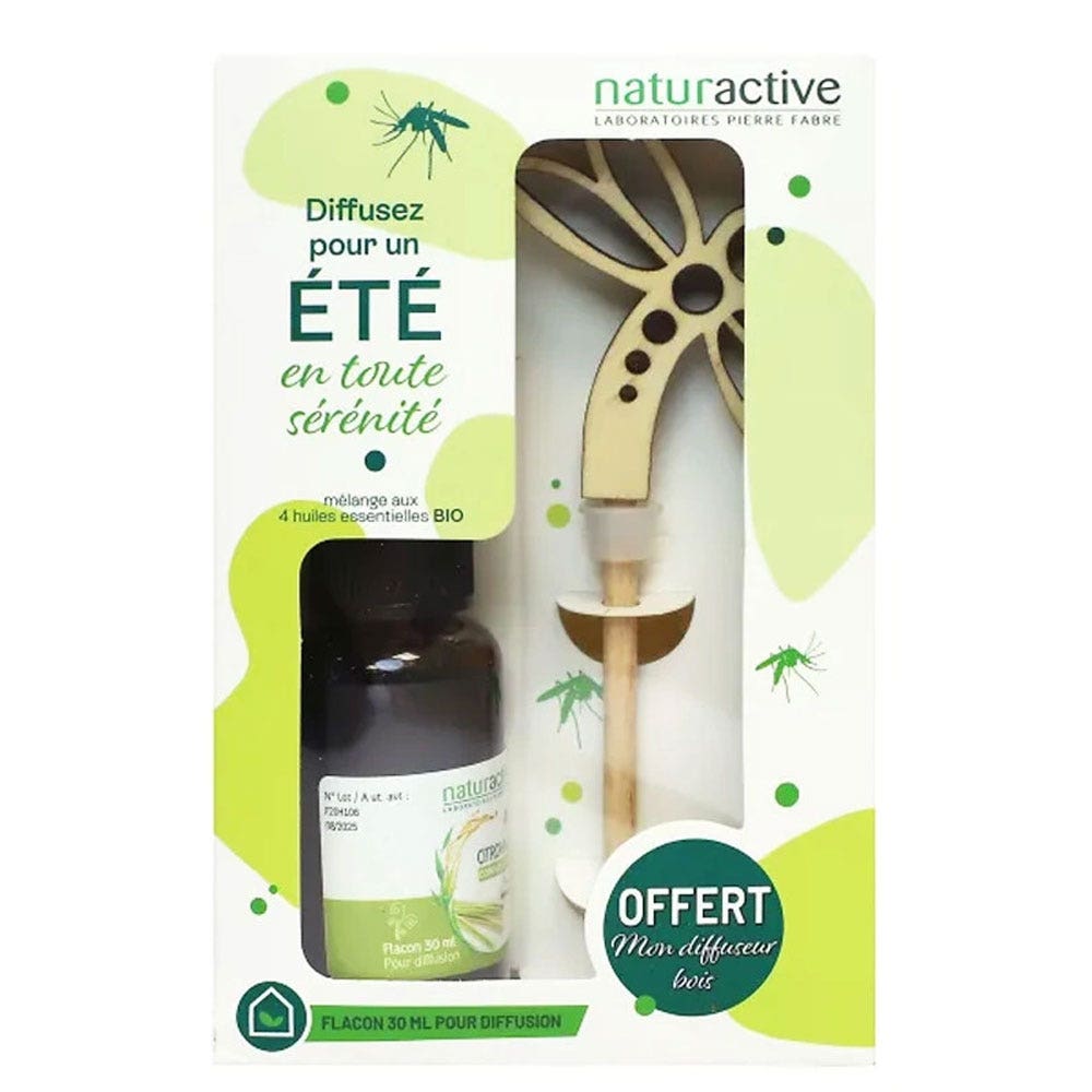 Naturactive Complex' Organic Citronella Diffusion + Wood Diffuser 30ml - Easypara