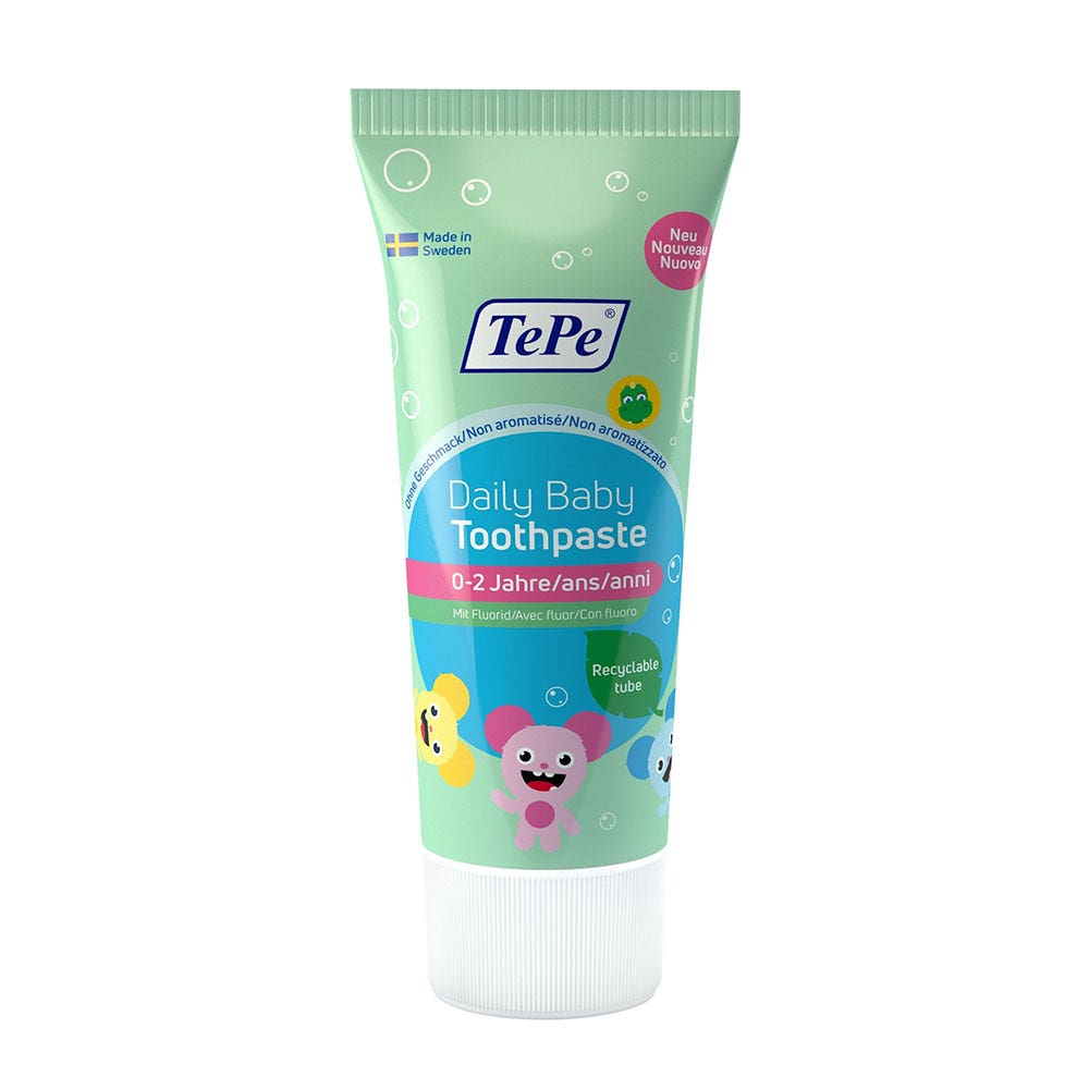 TePe Daily Toothpaste With Fluoride Baby 0 to 2 years Neutre taste 50ml ...