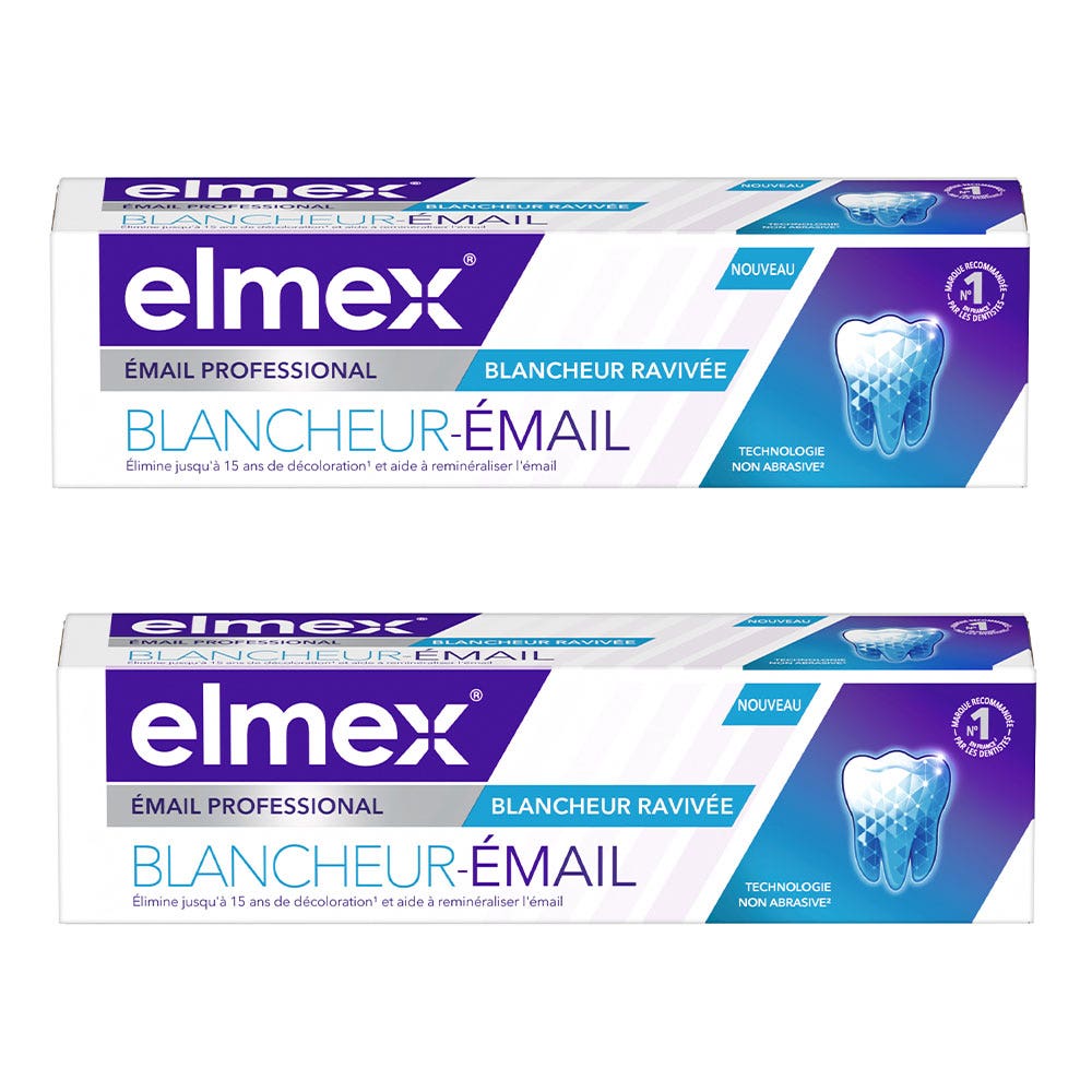 Elmex Opti-Email Toothpaste Whitening 2x75ml - Easypara
