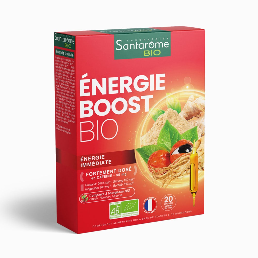 Santarome Energie Boost Bio Coup d'énergie immédiat 20 ampulas - Easypara