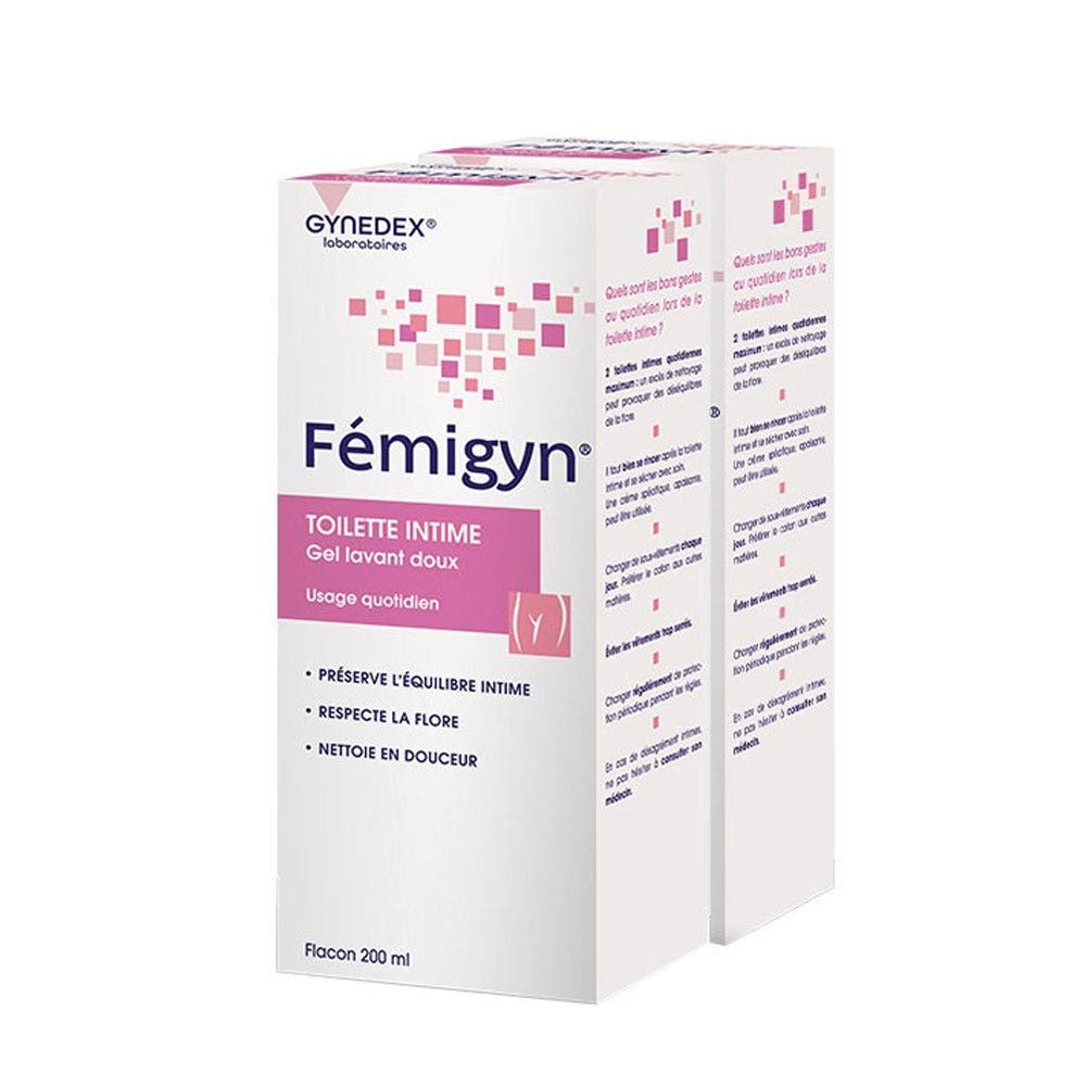 Novodex Femigyn Intima Gentle Cleansing Gel 2x200ml - Easypara